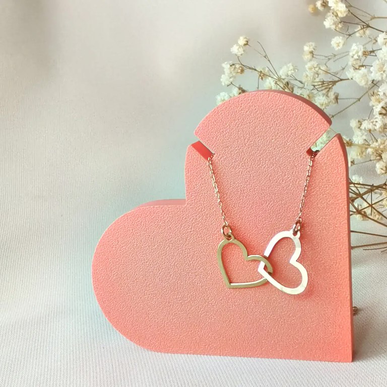 Jewelry Nikolić Srebrna ogrlica Pure love, Rose gold pozlata