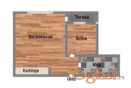 Jednoiposoban 42m2 Telep