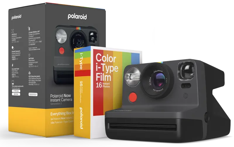 Polaroid Now Generation II EB Edition Instant kamera, Crna, 2 x 8 filma