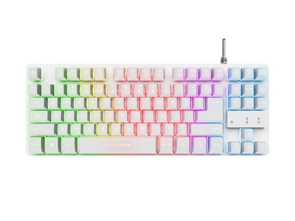 Tastatura TRUST GXT833 THADO žična/RGB/gaming/bela