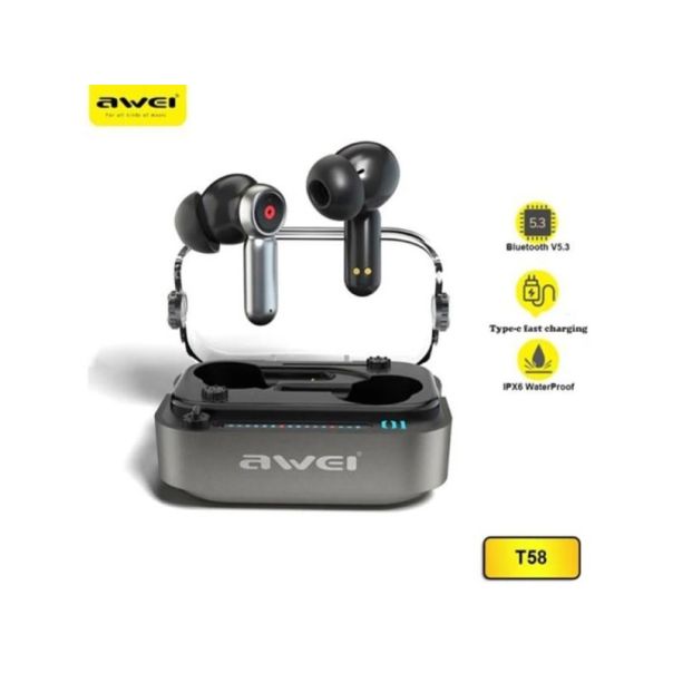 AWEI Bluetooth bubice T58, crna