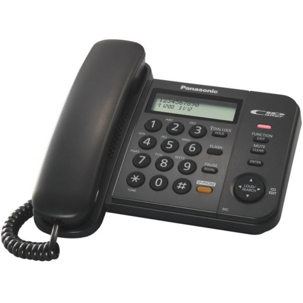 PANASONIC Žični fiksni telefon KX-TS580FXB, crna