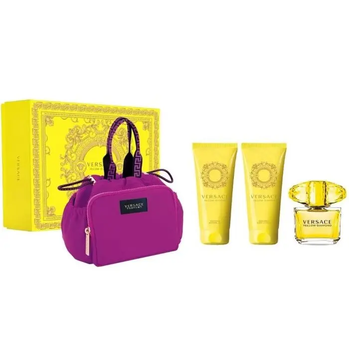 Versace Versace Yellow Diamond EDT Set EDT 90ml, Losion za telo, Gel za tuširanje, Neseser