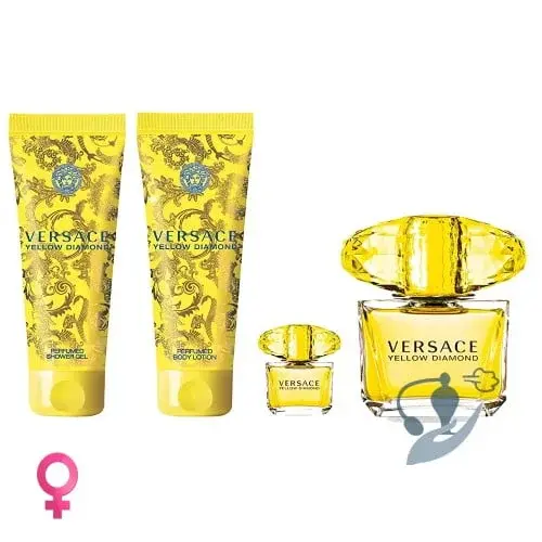 Versace Versace Yellow Diamond EDT Set EDT 90ml + 5ml, Gel za tuširanje, Losion za telo