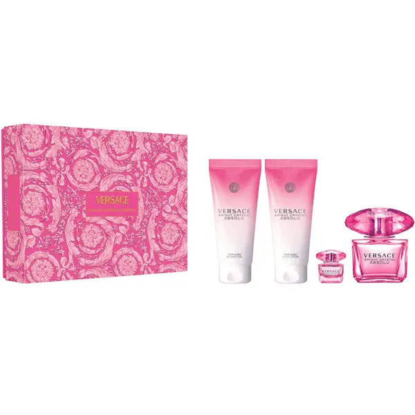 Versace Bright Cristal Absolu Set EDP 90ml + 5ml, Losion za telo, Gel za tuširanje