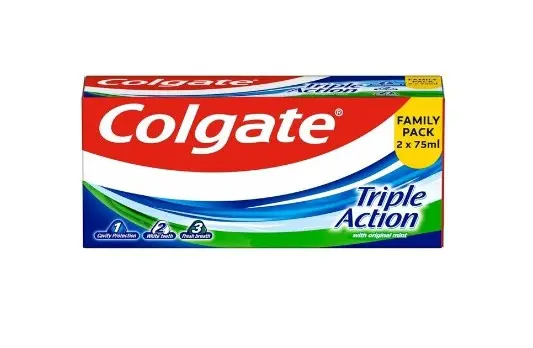 Colgate Pasta za zube Triple action bipack 2x75ml