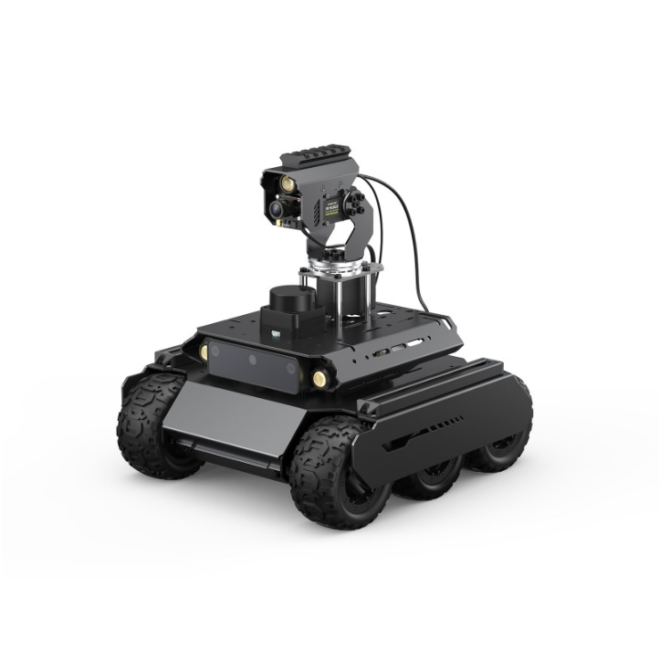 UGV Rover ROS 2 Open-source 6 Wheels 4WD AI Robot, Dual controllers, All-metal Body, Flexible and Expandable, Suitable for Raspberry Pi 5