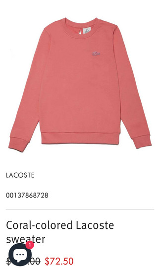 Lacoste duks