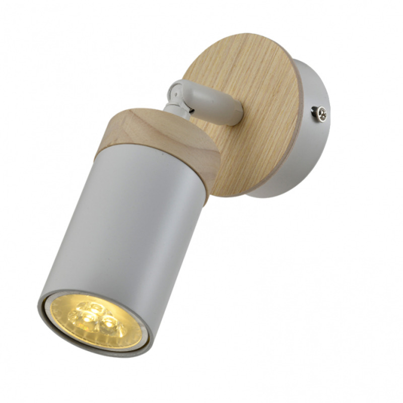 VESTA 420 SPOT LAMPA 1*GU10 BELA/DRVO HOME LIGHT