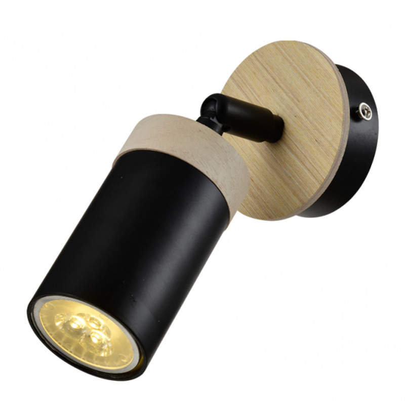 VESTA 420 SPOT LAMPA 1*GU10 CRNA/DRVO HOME LIGHT