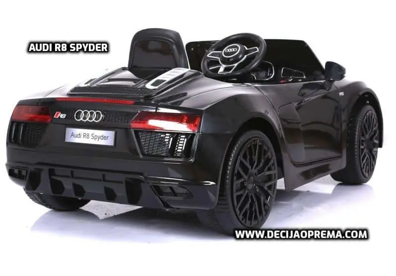 Audi R8 Spyder Licenciran na akumulator za decu Crni