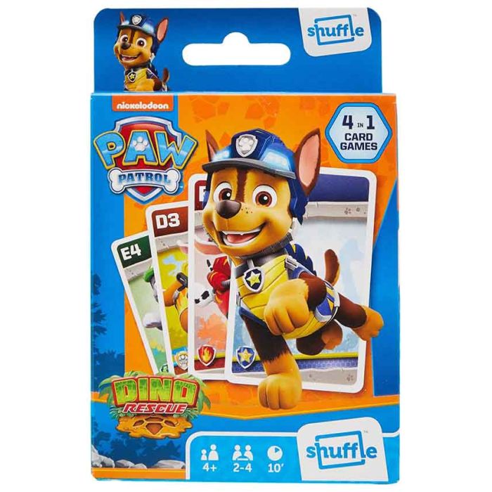 Društvena igra Paw Patrol - Patrolne šape - Shuffle Fun 4 in 1 - Card Game