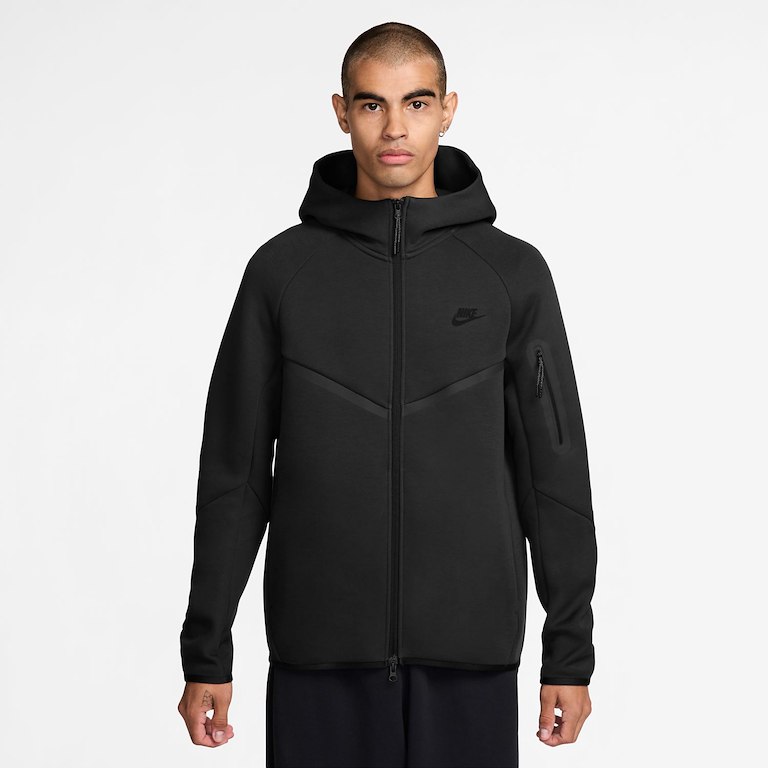 Nike M NK TCH FLC FZ WR HOODIE, muški duks, crna