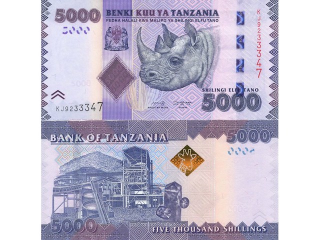 TANZANIA 5000 Shilingi 2020 UNC, P-43