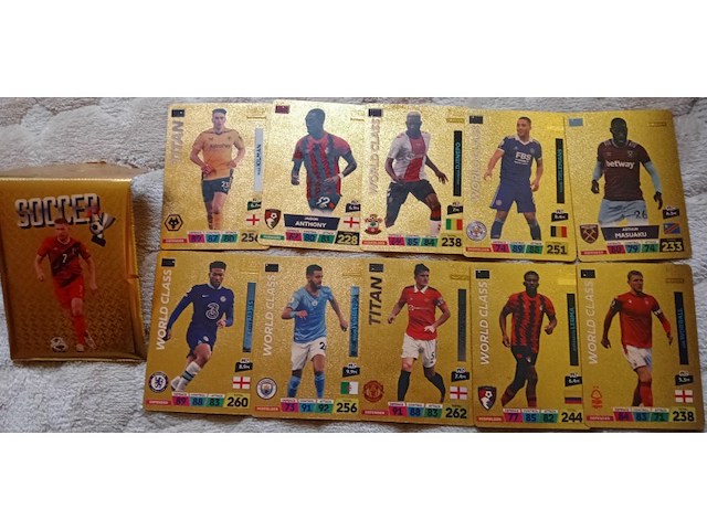 Soccer orld football stars Panini - 10 zlatnih kartica