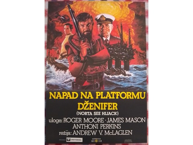 plakat NAPAD NA PLATFORMU DŽENIFER (Roger Moore)