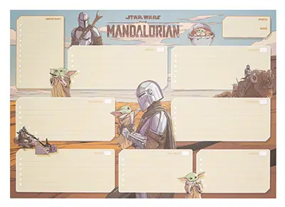 GRUPO ERIK EDITORES S. L. Stoni planer A3 SW - The Mandalorian, Week To View