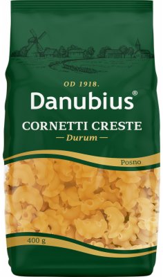 TESTENINA CORNETTI DURUM DANUBIUS 400G
TESTENINA CORNETTI DURUM DANUBIUS 400G