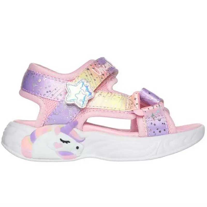 Skechers Sandale za devojčice Unicorn dreams, Roze-ljubičaste