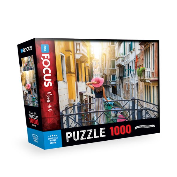 BLUE FOCUS Puzzle Žena na mostu – 1.000 delova