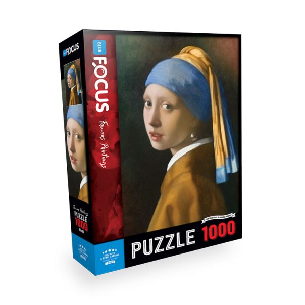 BLUE FOCUS Puzzle Devojka sa bisernom minđušom - 1.000 delova