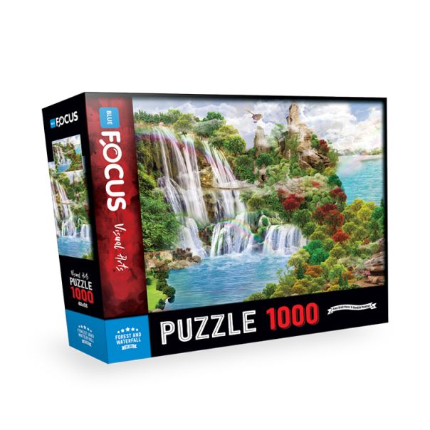 BLUE FOCUS Puzzle Vodopad u šumi – 1.000 delova