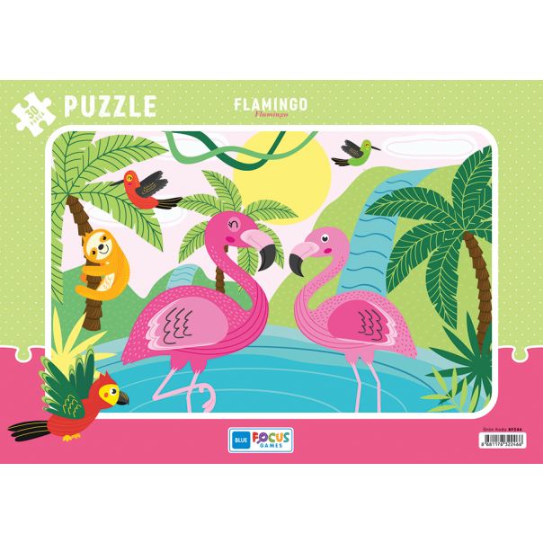 BLUE FOCUS Puzzle Flamingo – 30 delova