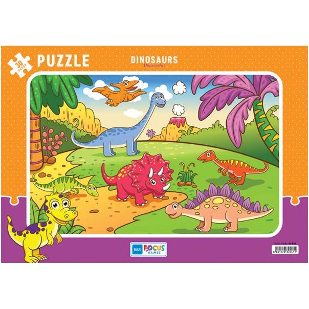 BLUE FOCUS Puzzle Dinosaurus – 30 delova