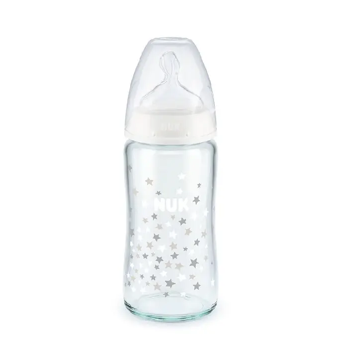 Nuk Staklena flašica za bebe 745124, 0-6 meseci, 240ml, Providna