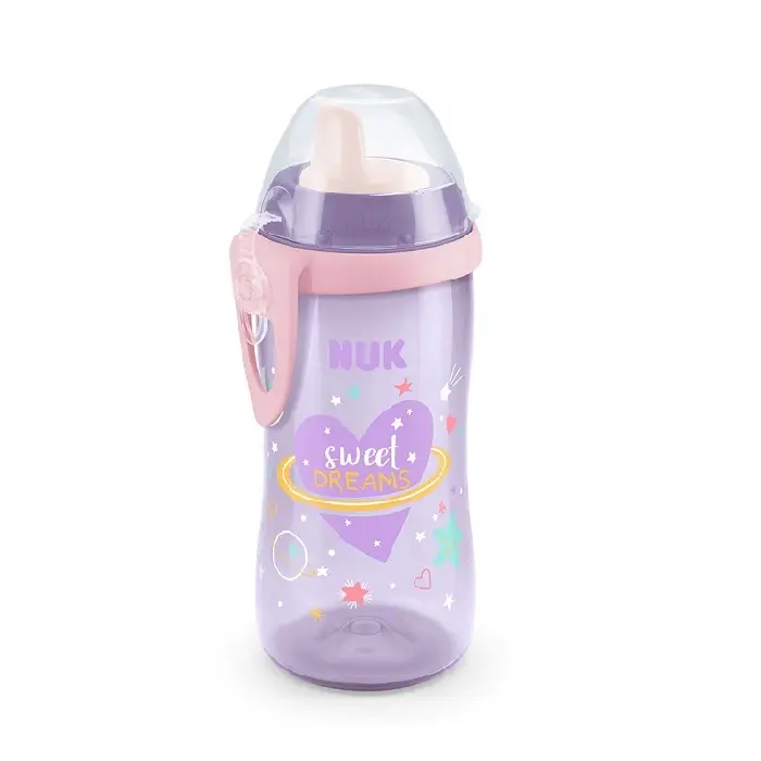 Nuk Flašica za bebe Kiddy cup glow dark, +12 meseci, Lavanda