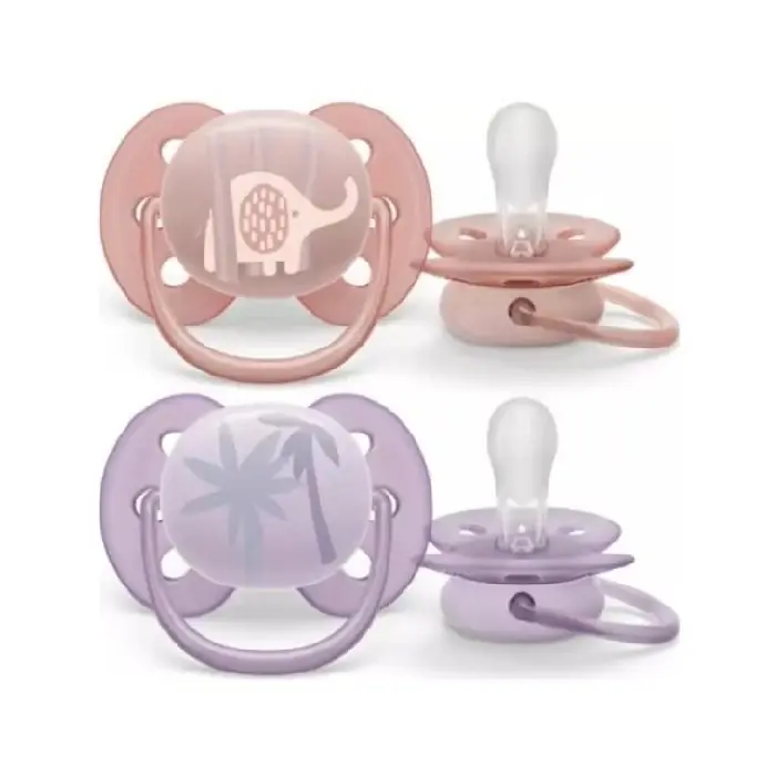 Avent Set od 2 cucle Ultra soft girl SCF091-09, 0-6 meseci, Ljubičasto-roze