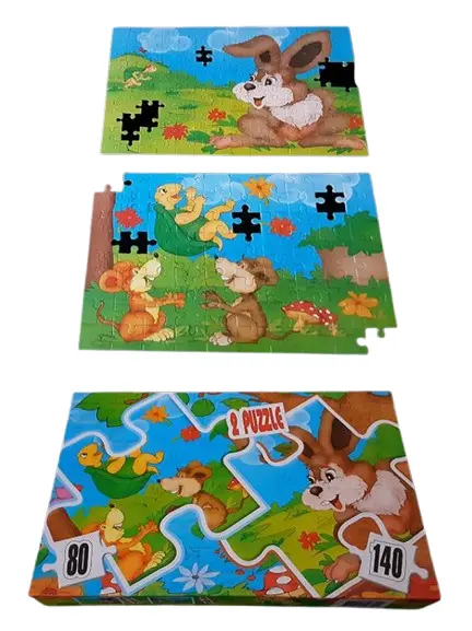 PUZZLE Kornjača i zec, 80, 140 delova