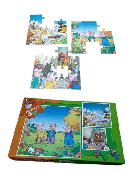 PUZZLE Tri praseta, 9, 12, 16 delova