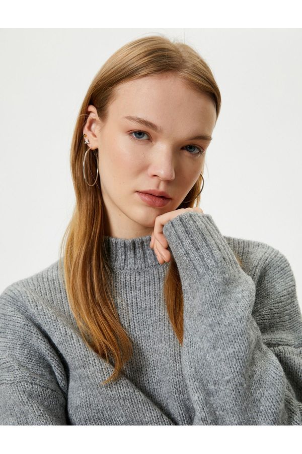 KOTON KNITWEAR TUNIC CREW NECK LONG SLEEVE ACRYLIC BLEND
