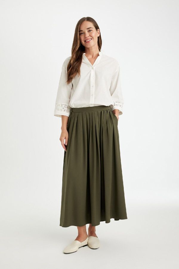 DEFACTO A CUT BASIC PLAIN BELMANDO MAXI SKIRT
