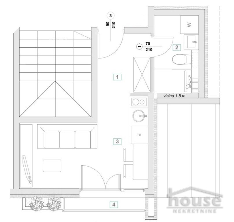 Stan,DIVČIBARE,DIVČIBARE 19m2,43050€ , ID: 1062641