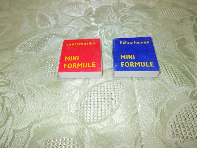 Mini formule - Matematika - Fizika - Hemija - EX YU