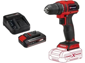 Einhell TE-CD 18/40 Li BL 2,5 Ah 4A charger set, Akumulatorska bušilica set sa 4A brzim punjačem ...