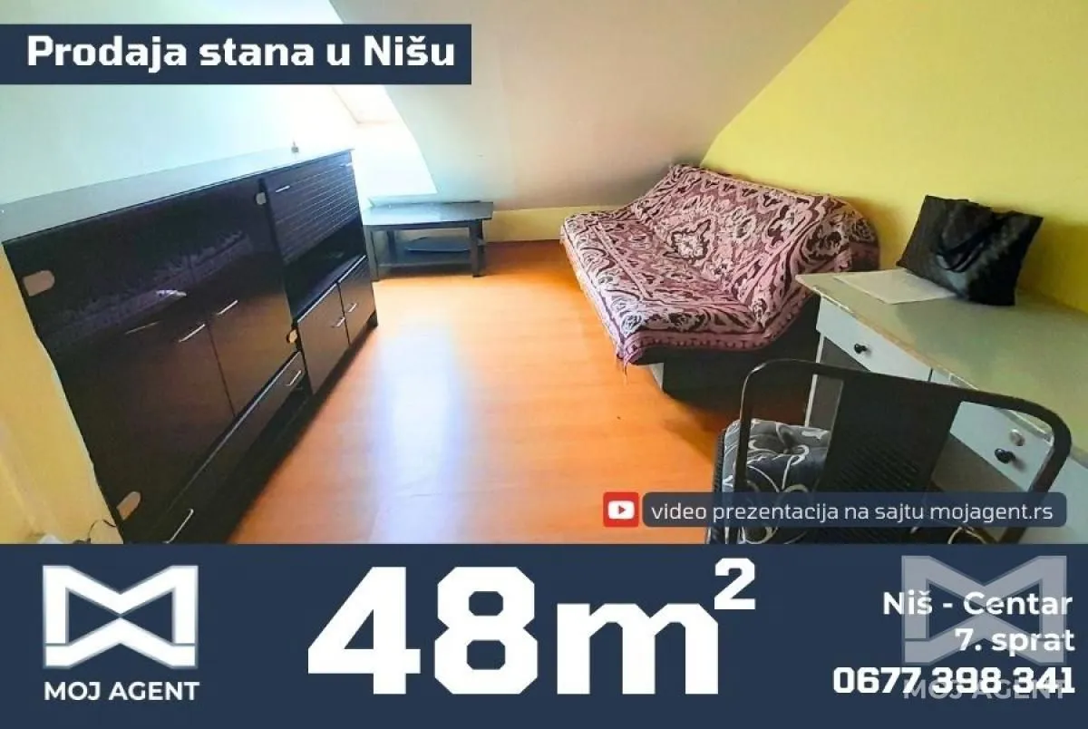 Prodaja, dvosoban stan, 48m2, Centar, Niš