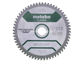 Metabo list kružne testere Classic 216x30mm/60 zuba 628066000