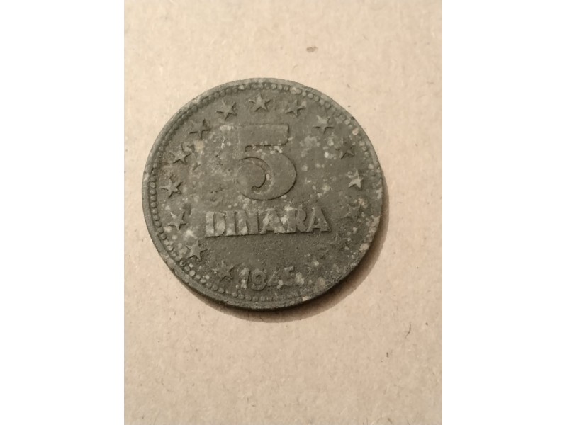 5 dinara 1945 jugoslavija