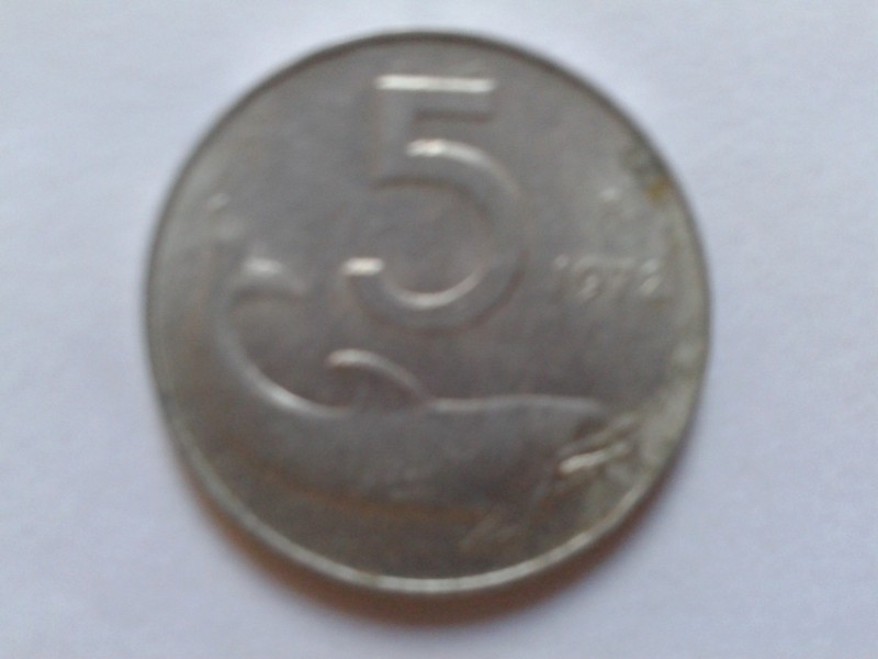 ITALIJA-5 Lira iz 1972 god