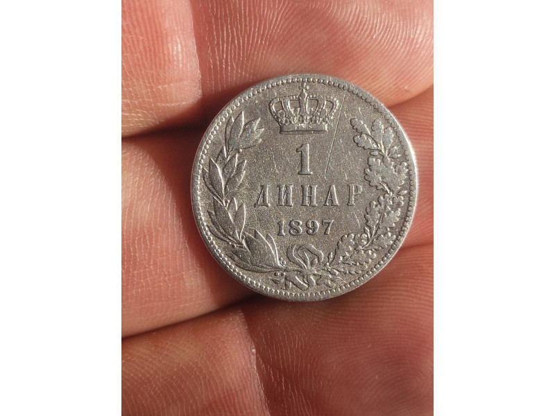 SRBIJA 1Dinar 1897 Srebro