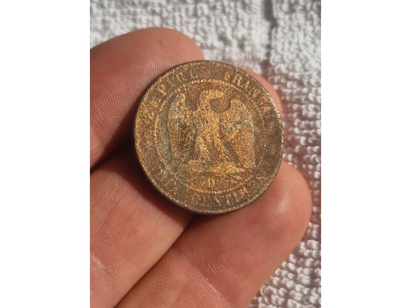 Francuska 10 Centimes 1853 D Napoleon