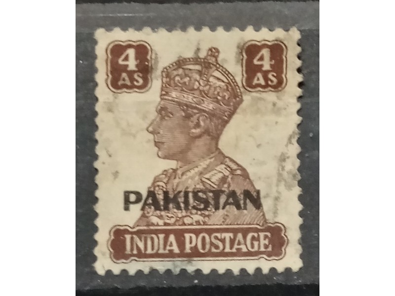 PAKISTAN 1947 - PREŠTAMPANA INDIJA