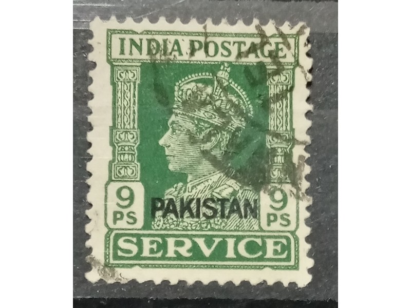 PAKISTAN 1947 - PREŠTAMPANA INDIJA OFICIJALNA