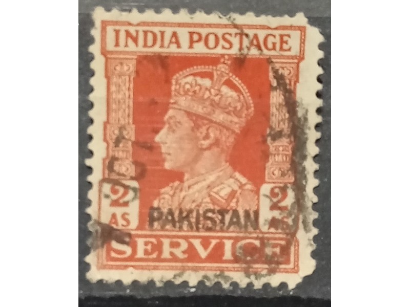 PAKISTAN 1947 - PREŠTAMPANA INDIJA OFICIJALNA