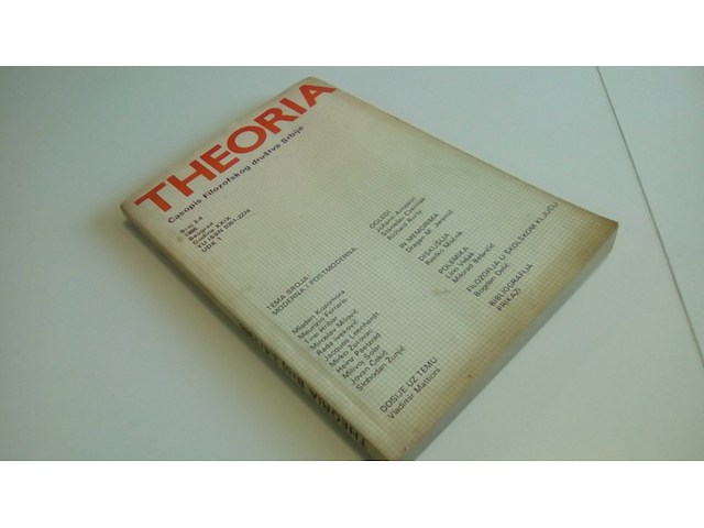 THEORIA 1986/3-4  Moderna i postmoderna