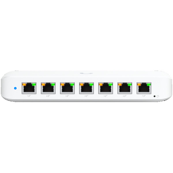 Ubiquiti USW-Ultra-60W Layer 2, 8-port GbE PoE switch: 7x GbE PoE+ output ports, GbE port with optional PoE++ input ( USW-ULTRA-60W )