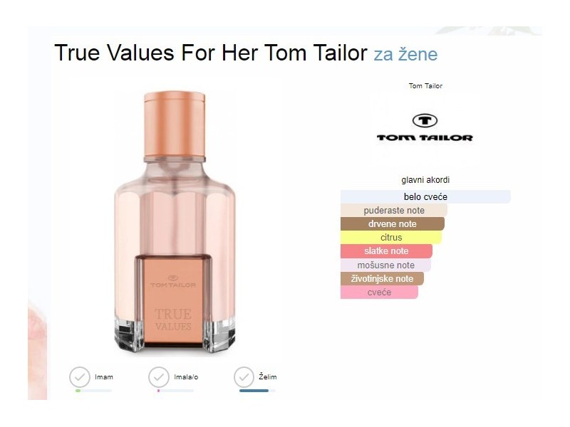 True Values For Her Tom Tailor za žene 14 od 30 ml